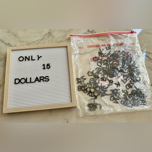 Accents | Letter Board 12 X 12 With Black Letters | Poshmark